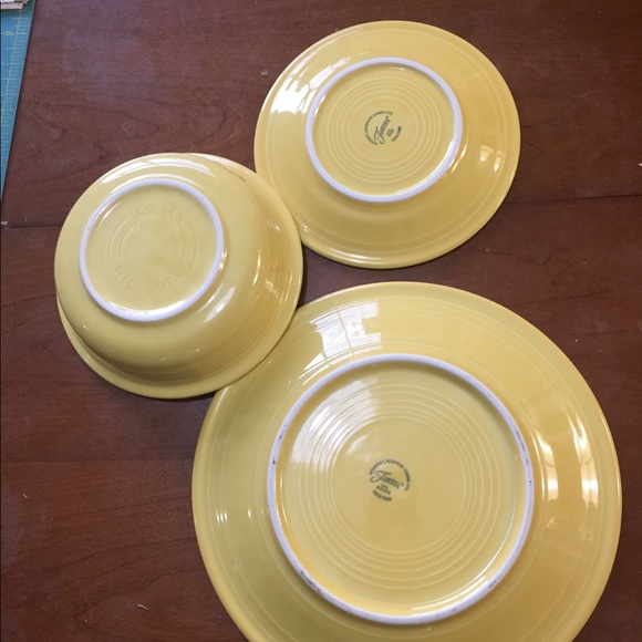 Fiesta | Dining | Fiestaware Sunflower Plates And Bowls | Poshmark
